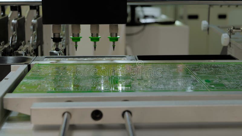 SMT Pick and Place Machine Installing SMD Electronic Components at ...