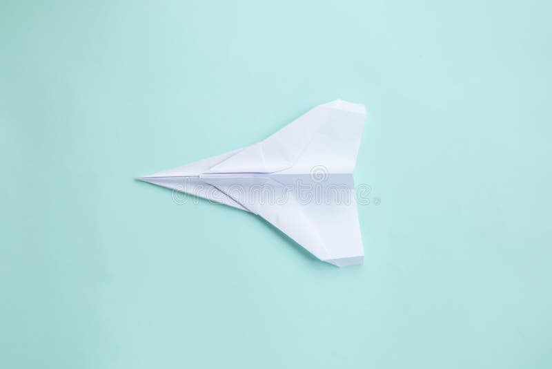 Assembly Procedure of a Paper White Airplane. Origami Stock Image ...