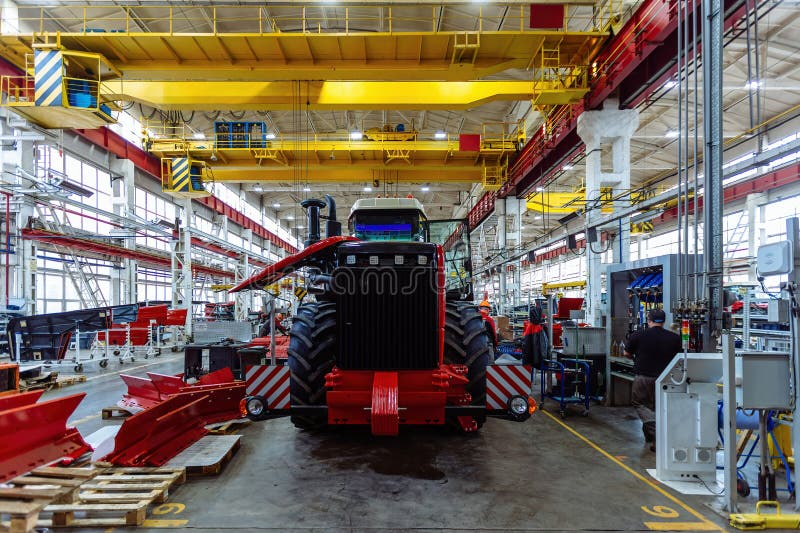 Assembly Process of Agricultural Tractors in Industrial Workshop ...