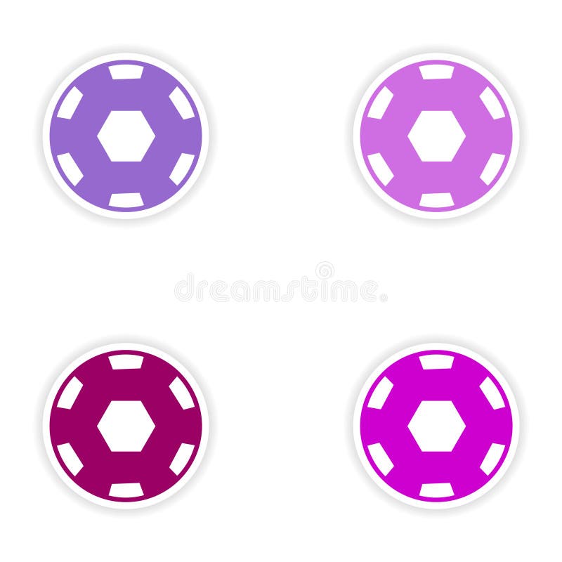 Assembly Realistic Sticker Design on Paper Ball Stock Vector ...