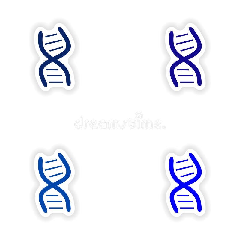 Assembly Realistic Sticker Design on Paper DNA Stock Vector ...