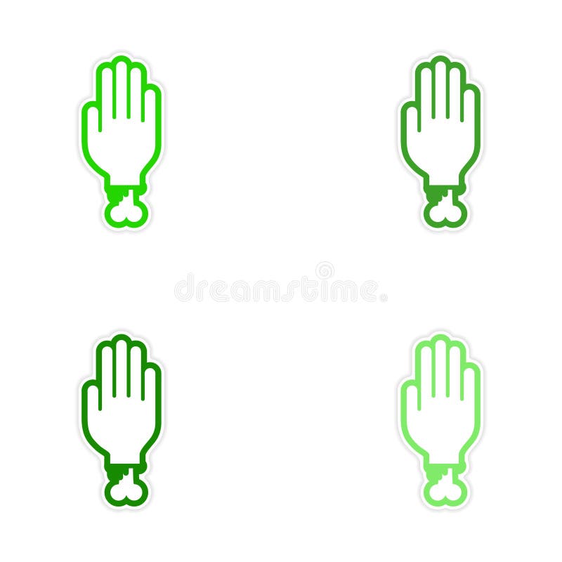 Assembly Realistic Sticker Design on Paper Hand Stock Vector ...