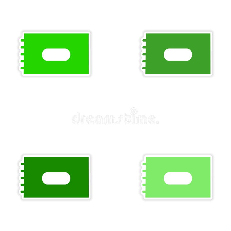 Assembly Realistic Sticker Design on Paper Stock Vector - Illustration ...