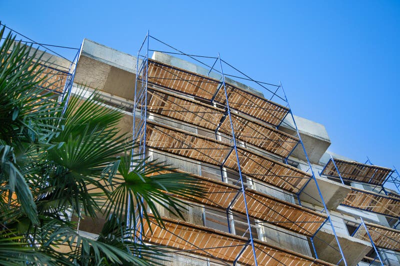 Assembly Scaffolding. Assembly Scaffolding Stock Image - Image of house ...