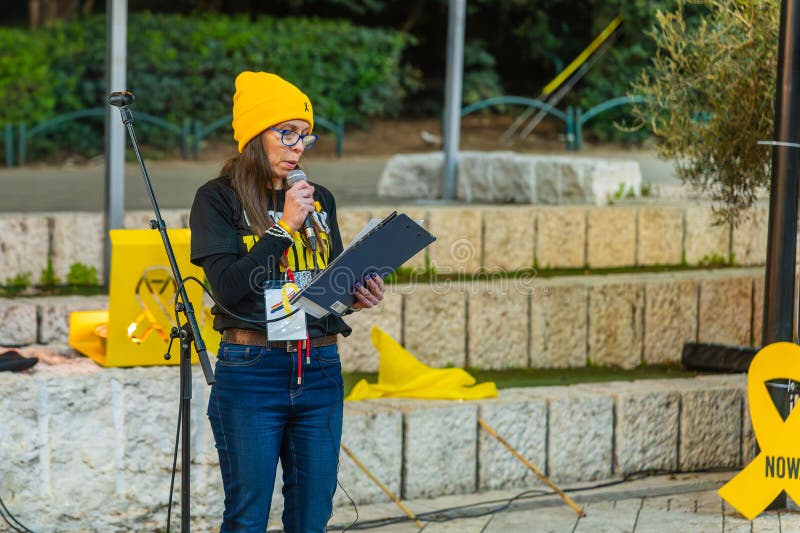 Assembly of Support of the Hostages, Haifa Editorial Photography ...