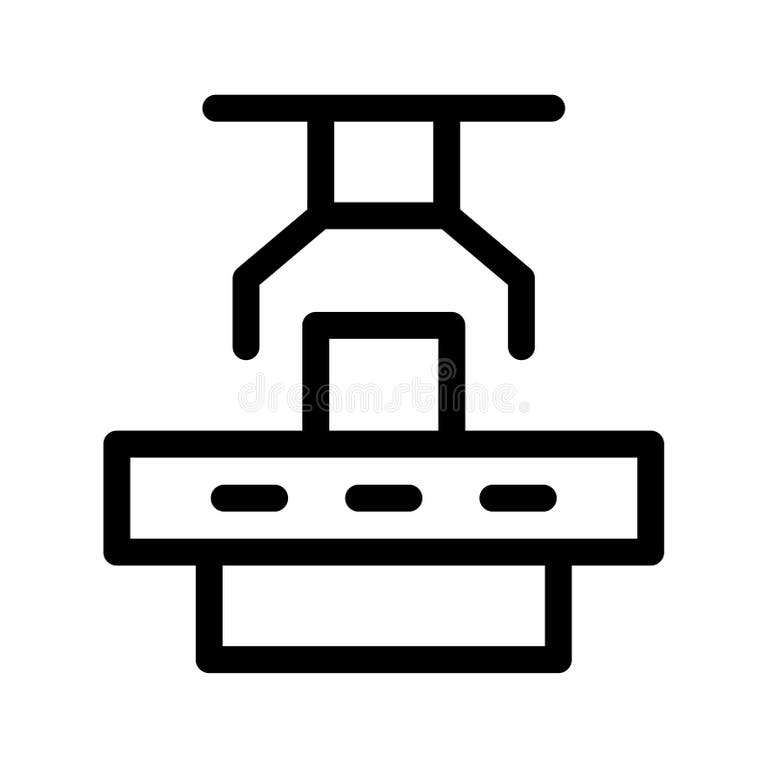 Assembly Technology Vector Line Icon Stock Vector - Illustration of ...