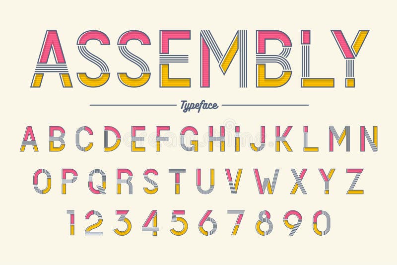 Assembly Vector Decorative Font Design, Alphabet, Typeface, Typo Stock ...