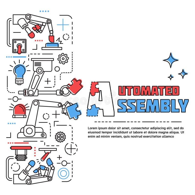 Assembly Vertical Concept stock vector. Illustration of layout - 213193956