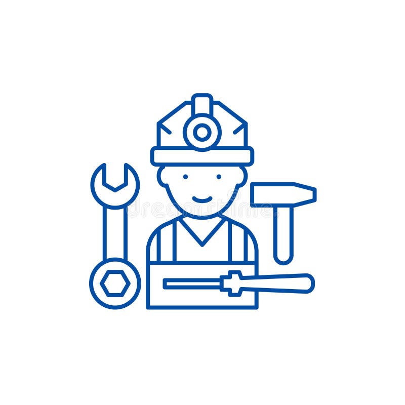 Installation Work Black Icon, Vector Sign on Isolated Background ...