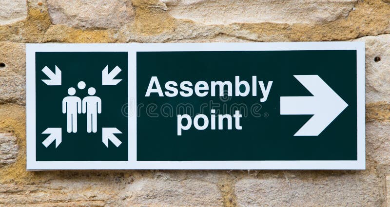 Assembly point stock photo. Image of graphics, sign, pointing - 20890308