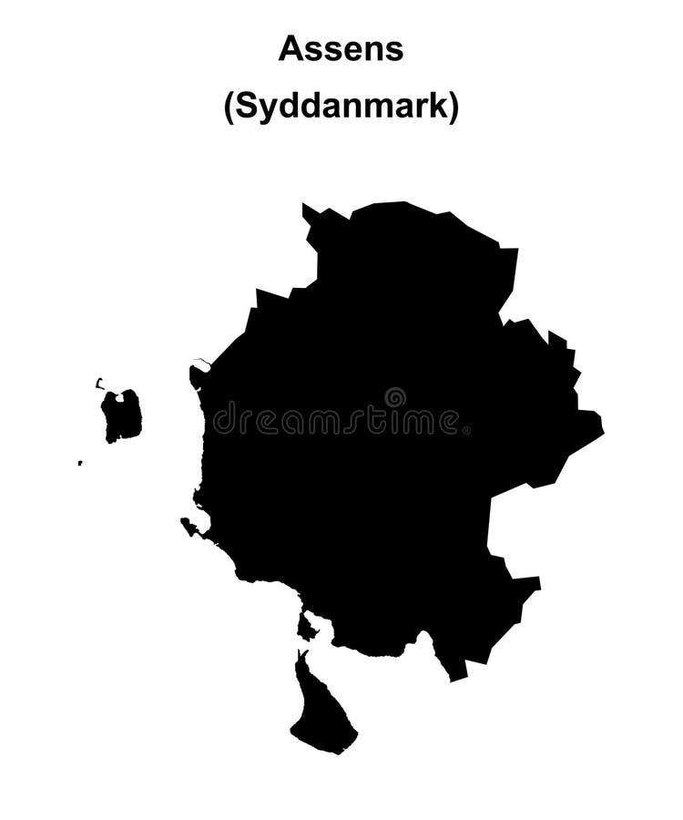 Assens outline map stock illustration. Illustration of territory ...