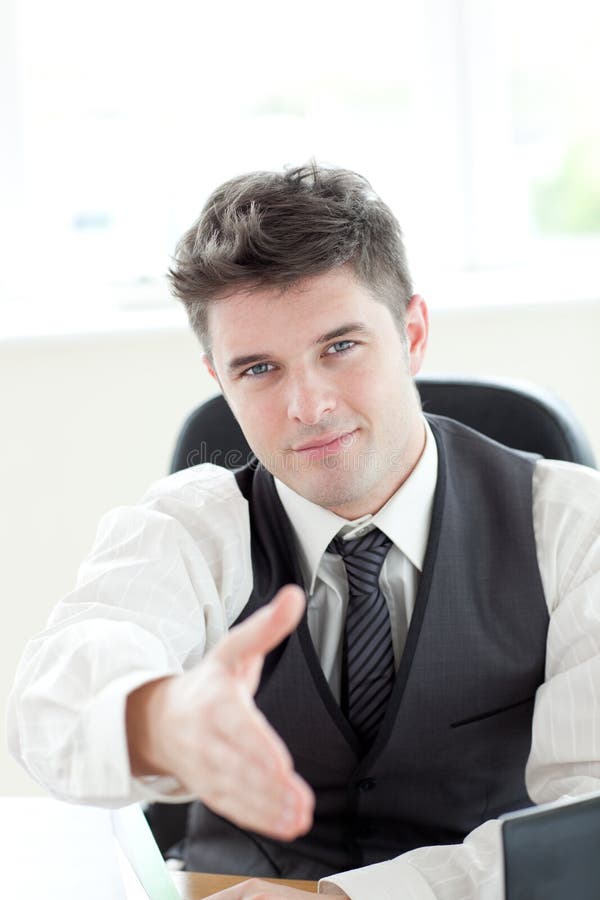 Assertive Businessman With Folded Arms Stock Image - Image of glance ...