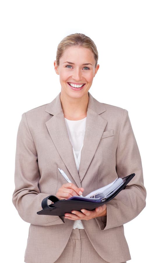 Assertive Businesswoman Doing a Presentation Stock Image - Image of ...