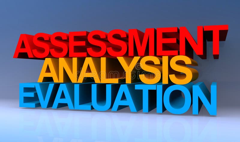 Assessment Analysis Evaluation on Blue Stock Illustration ...