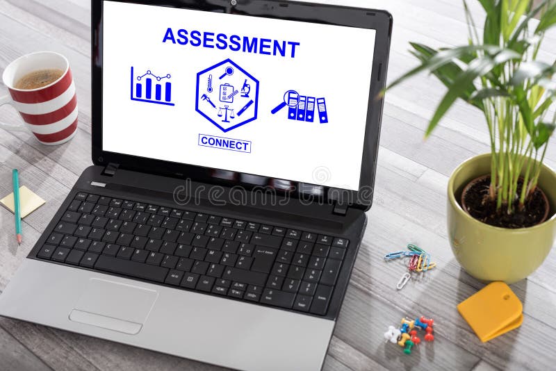 Assessment Concept on a Laptop Stock Image - Image of audit, business ...