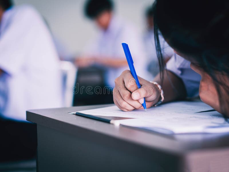Assessment Examination of High School Students Dressed in Uniform.the ...