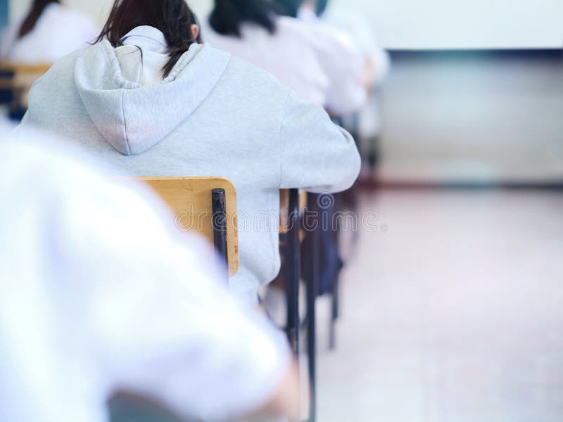 Assessment Examination of High School Students Dressed in Uniform.the ...
