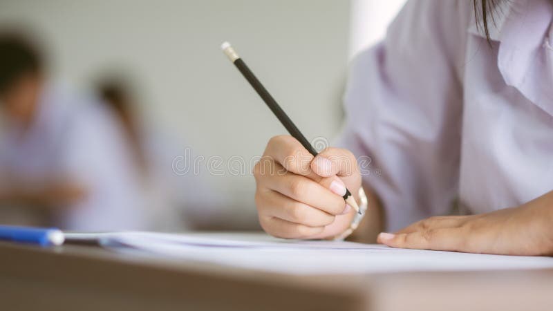 Assessment Examination of High School Students Dressed in Uniform.the ...