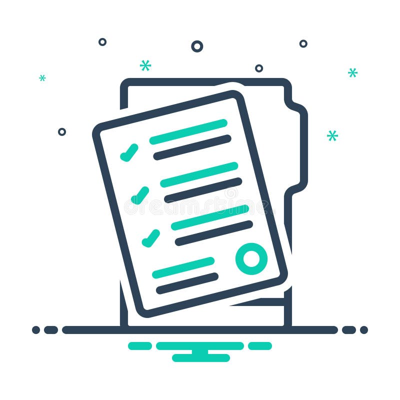 Mix Icon for Assessment, Evaluation and Sheet Stock Vector ...