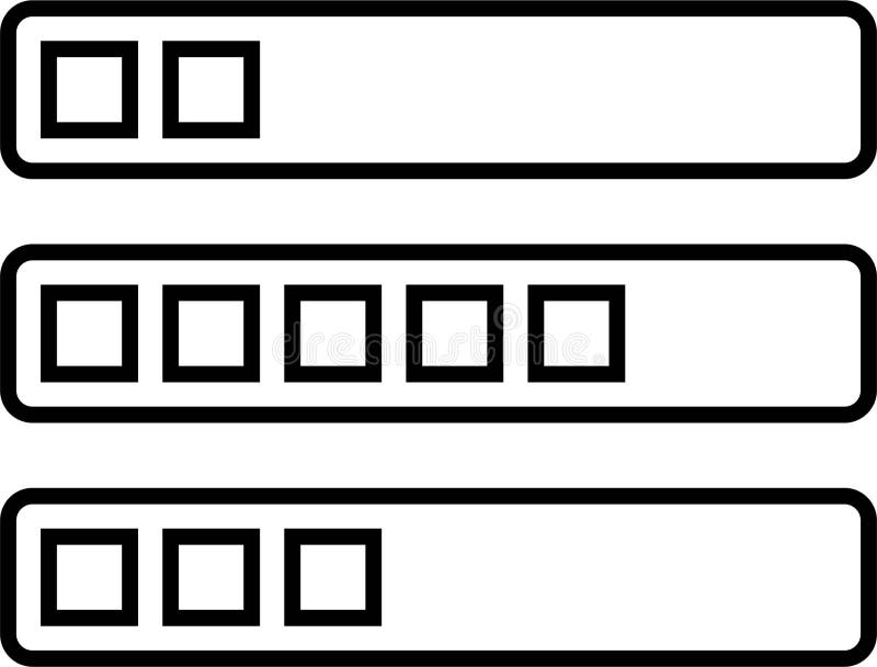 Progress Bar, Assessment Icon Illustration Collection. Design Icon ...