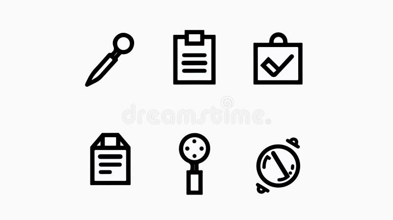 Professional Assessment Icon Set for Business Presentations and Reports ...