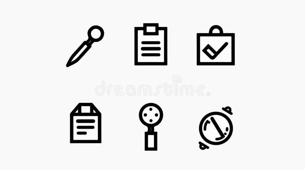 Professional Assessment Icon Set for Business Presentations and Reports ...
