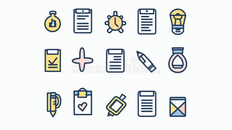 Professional Assessment Icon Set for Business Presentations and Reports ...