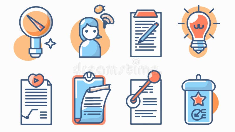 Professional Assessment Icon Set for Business Presentations and Reports ...