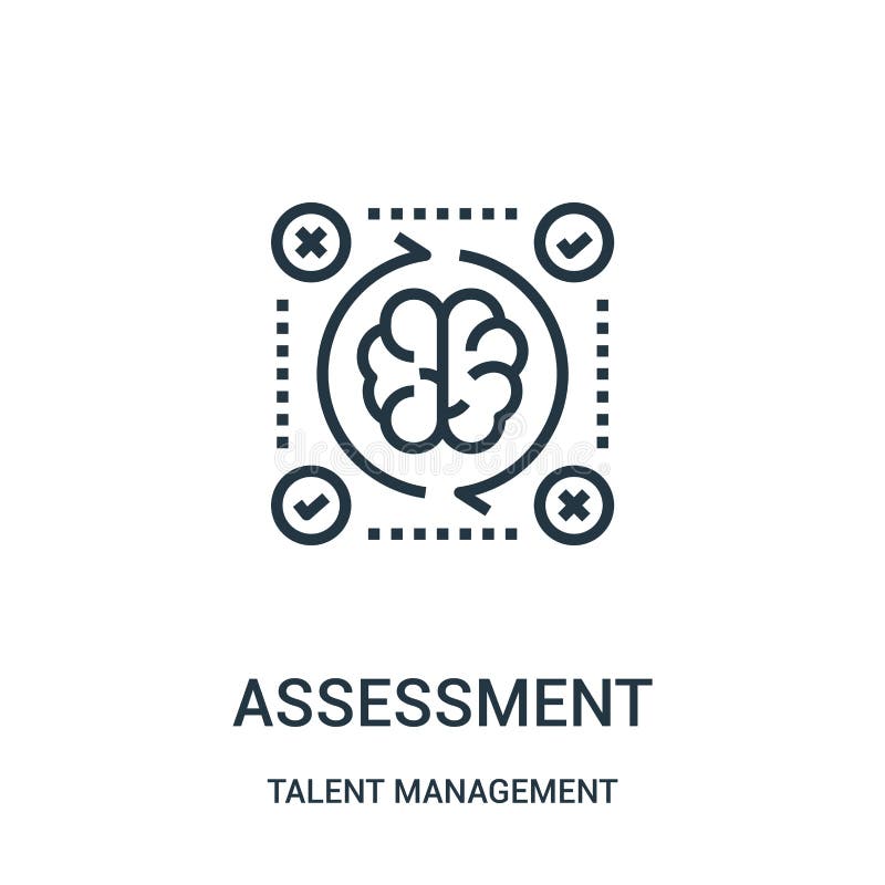 Assessment Icon Vector from Talent Management Collection. Thin Line ...