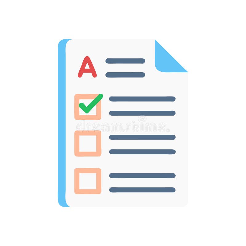 Assessment Paper Icon for Exams Stock Vector - Illustration of online ...
