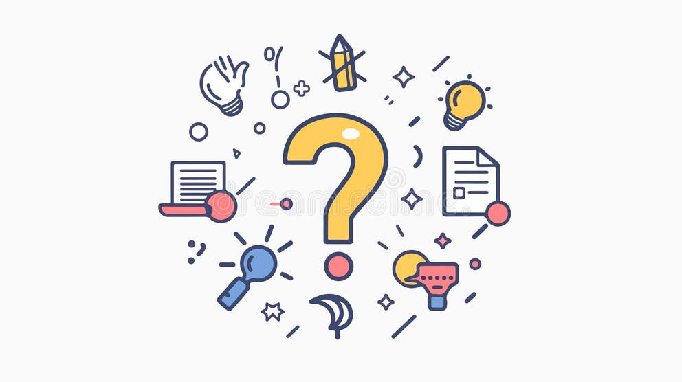 Assessment Question Mark Icon for Professional Presentations Stock ...