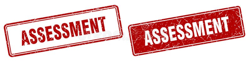 Assessment Stamp Set. Assessment Square Grunge Sign Stock Vector ...