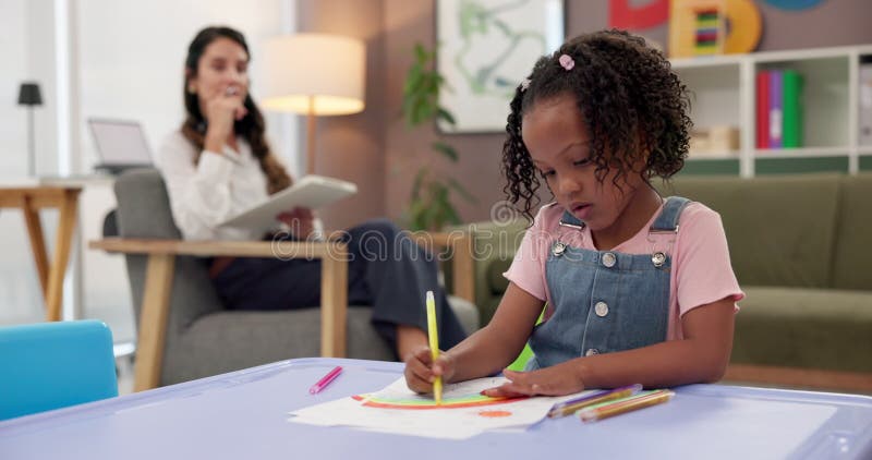 Assessment, Therapist and Child with Drawing for Development, Test and ...