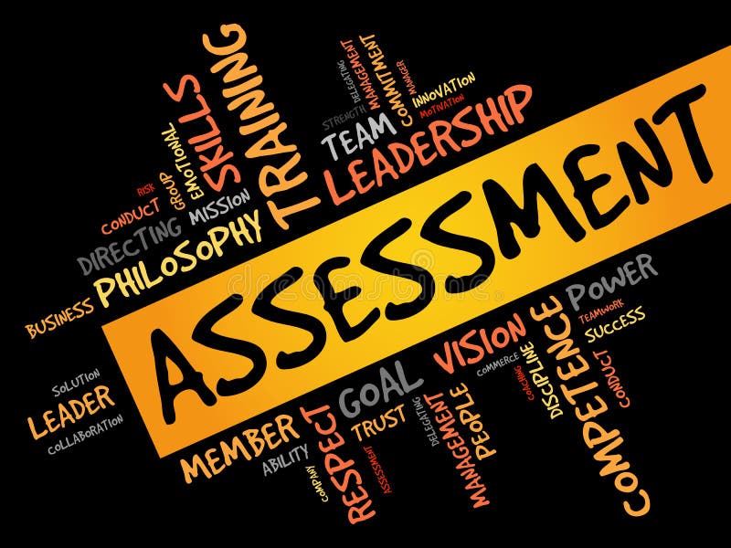 ASSESSMENT Word Cloud Collage Stock Illustration - Illustration of ...