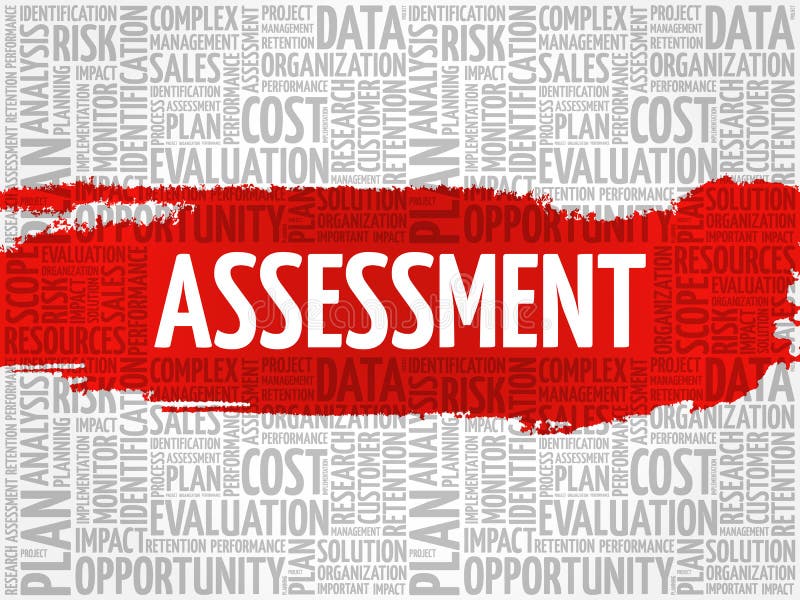 Assessment word cloud stock illustration. Illustration of cloud - 205877406