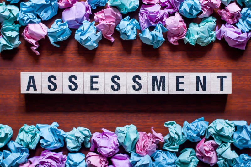 Assessment Word Concept on Cubes Stock Photo - Image of building, high ...