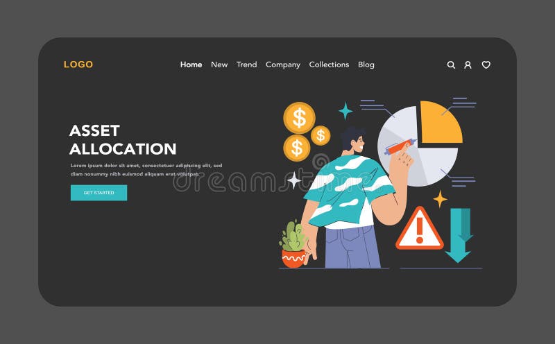 Asset Allocation Concept. Flat Vector Stock Vector - Illustration of ...