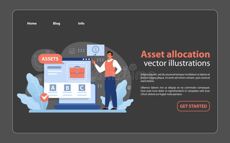 Asset Allocation Concept. Flat Vector Stock Vector - Illustration of ...