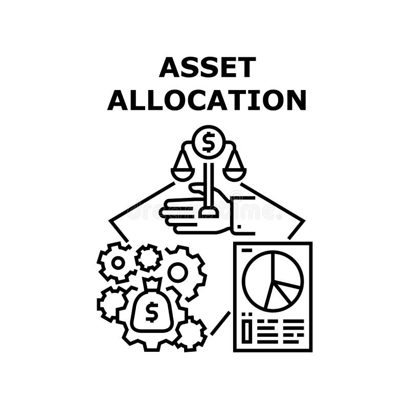 Asset Allocation Vector Concept Black Illustration Stock Vector ...