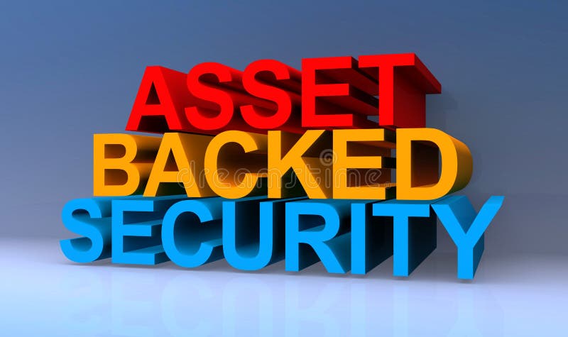 Asset Backed Security on Blue Stock Illustration - Illustration of ...