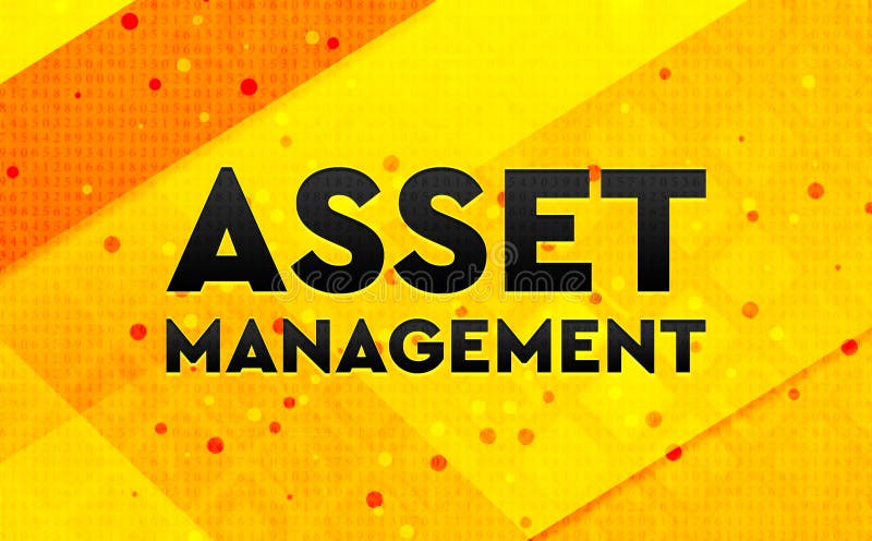 Asset Management Abstract Digital Banner Yellow Background Stock ...