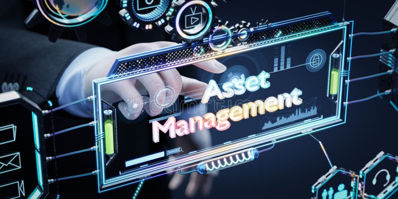 Asset Management Concept with Smart Analysis UI Stock Illustration ...