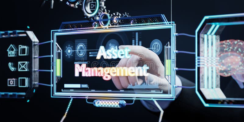 Asset Management Concept with Smart Analysis UI Stock Illustration ...