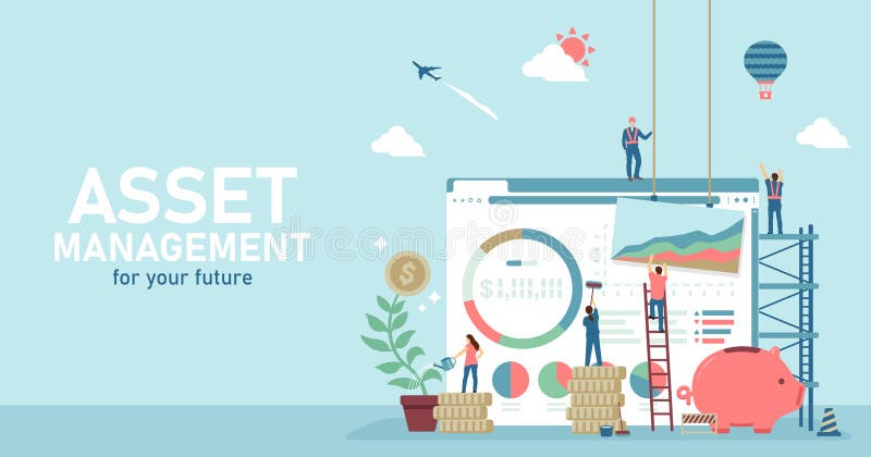 Asset Management Concept Vector Web Banner Illustration Stock Vector ...