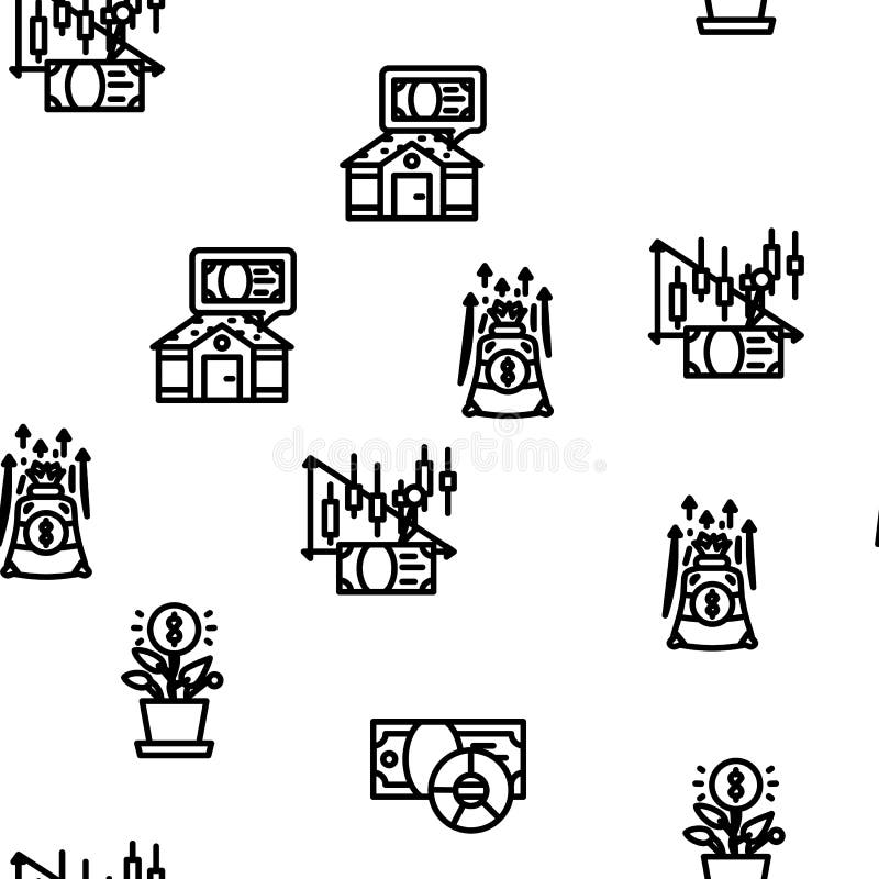 Asset Management Digital Business Vector Seamless Pattern Stock Vector ...