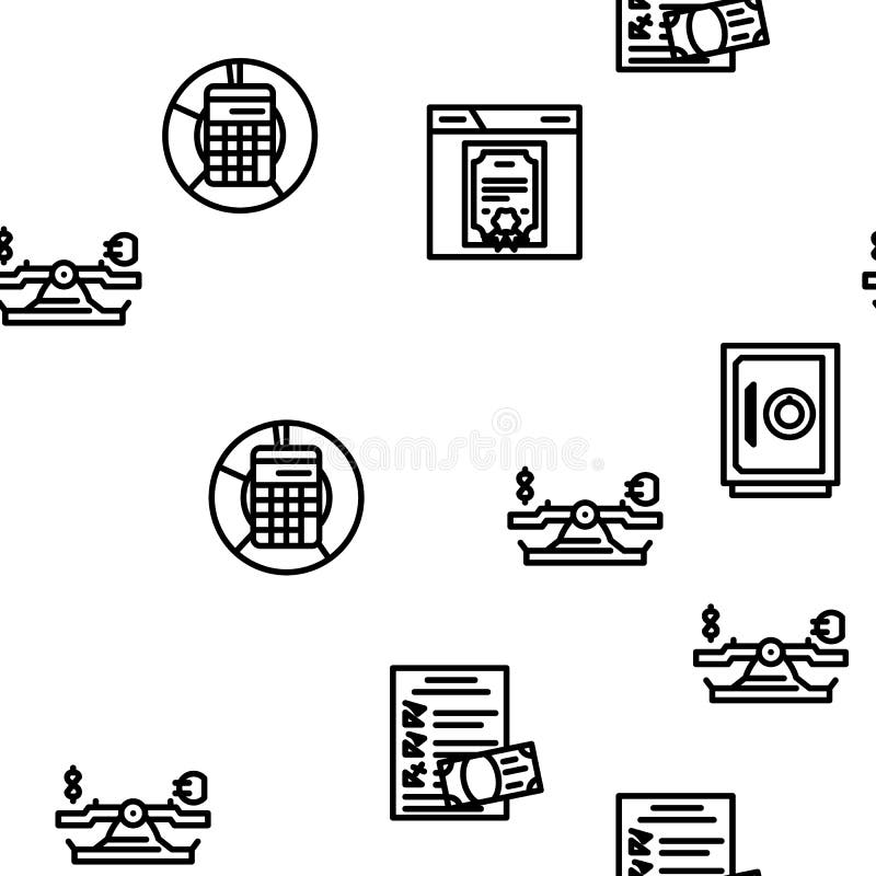 Asset Management Digital Business Vector Seamless Pattern Stock ...