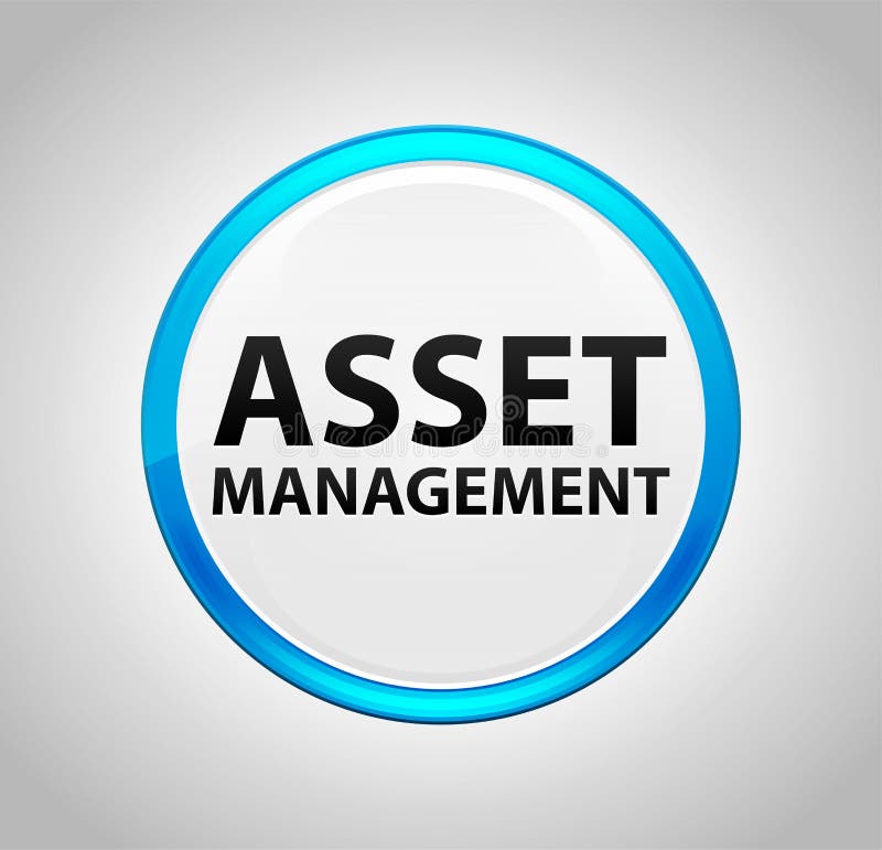 Asset Management Natural Aqua Cyan Blue Round Button Stock Illustration ...