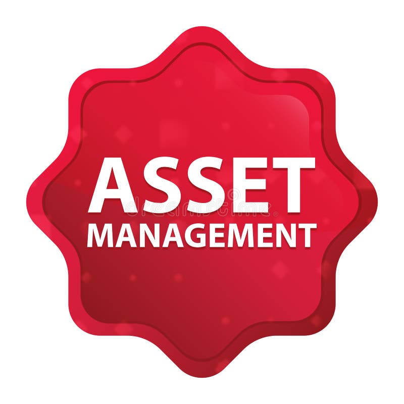 Asset Management Misty Rose Red Starburst Sticker Button Stock ...
