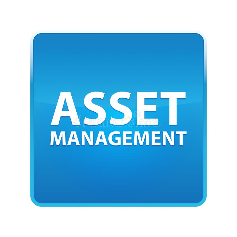 Asset Management Shiny Blue Square Button Stock Illustration ...