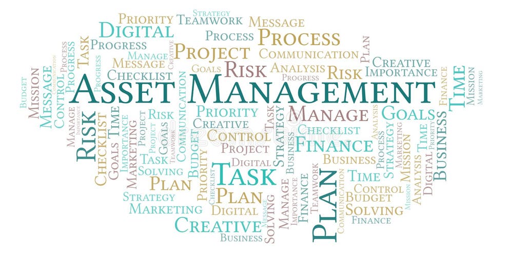Asset Management Word Cloud, Made with Text only. Stock Illustration ...